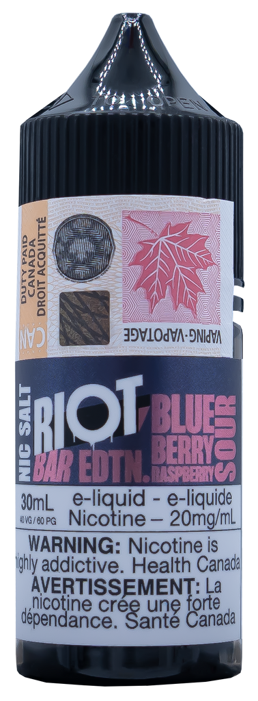 RIOT BAR SALT BLUEBERRY SOUR RASPBERRY [STAMPED] – eCloudz - Specialty ...
